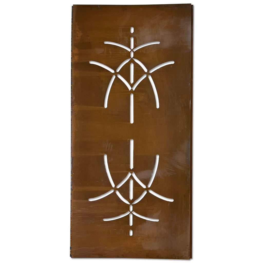Art Deco Corten Steel Rust Screen 2400x1165mm - Chippys Outdoor ...