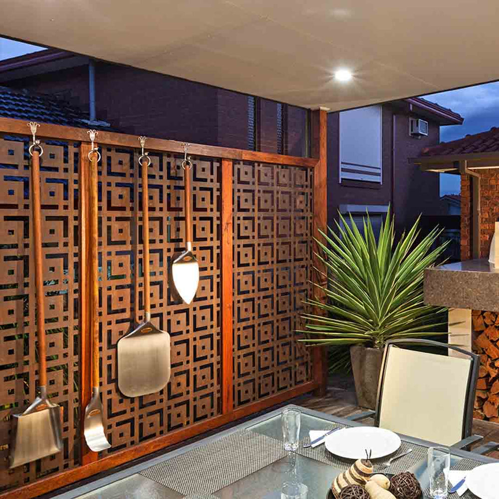 Maze Rust Metal Screen, Garden Privacy Screening, Melbourne, Australia ...