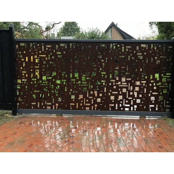 Matrix Rust Metal Screen, Backyard Privacy, Melbourne, Australia ...