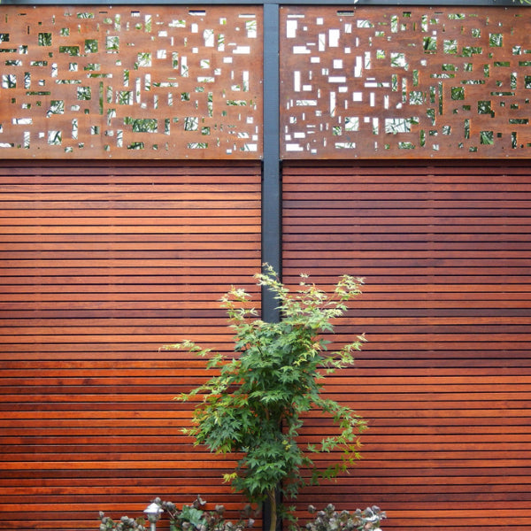 Matrix Rust Metal Screen, Backyard Privacy, Melbourne, Australia ...