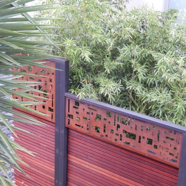 Matrix Rust Metal Screen, Backyard Privacy, Melbourne, Australia ...