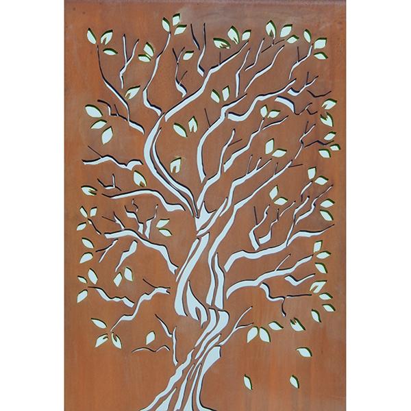 Oak Tree Corten Steel Rust Screen 1800x1200mm - Chippys Outdoor ...