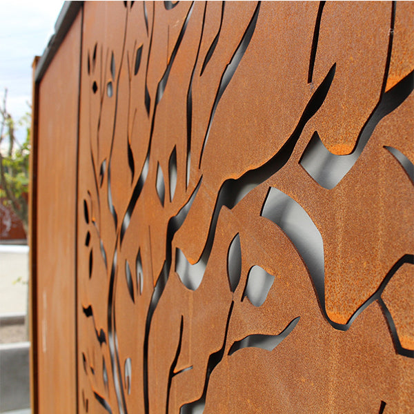 Oak Tree Corten Steel Rust Screen 1800x1200mm - Chippys Outdoor ...